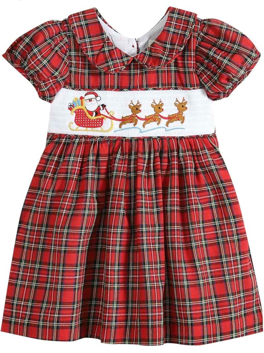 Lil Cactus Red Plaid Santa Dress – Becky Boo-tique